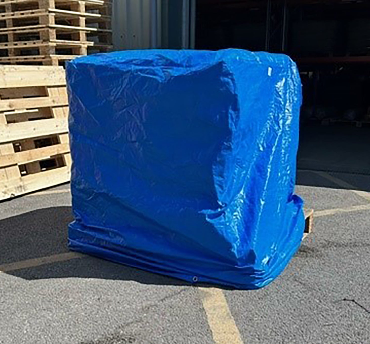 Durable Waterproof Pallet Covers | 140gsm PE Pallet Protection – Mudfords
